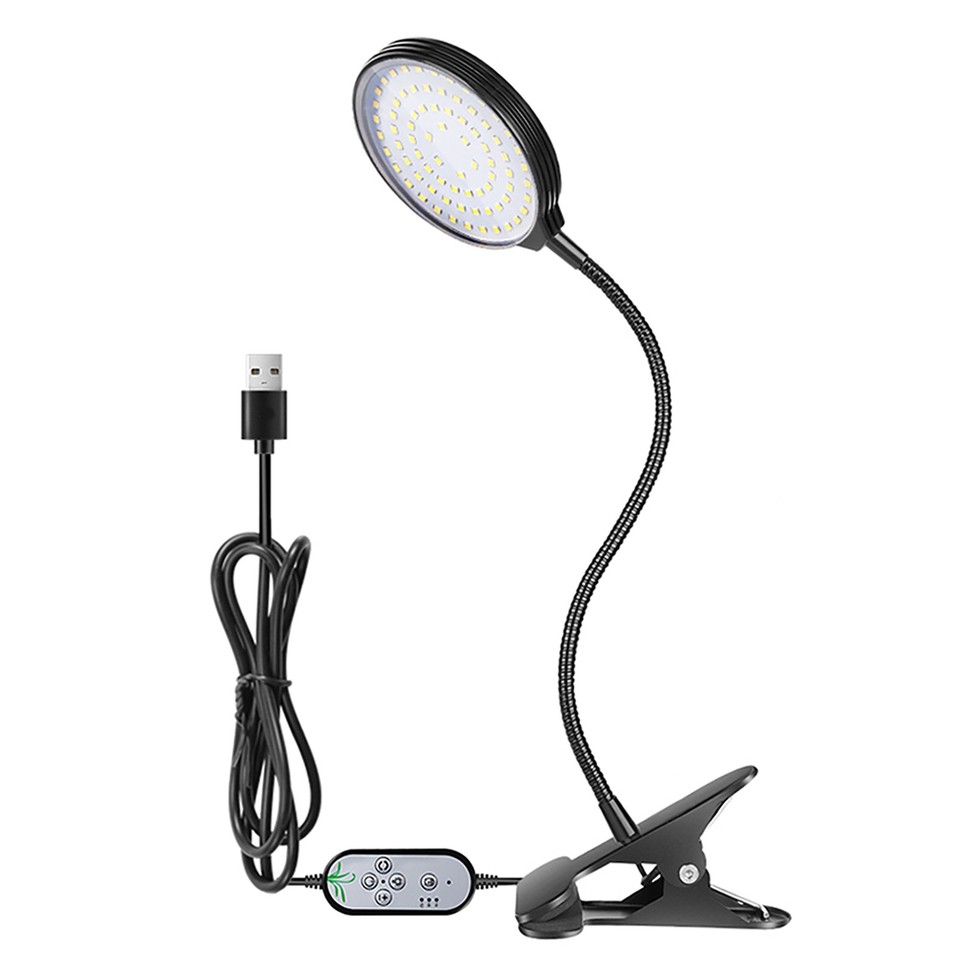 USB Plant Grow Light 78 LEDs Sunlight Full Spectrum Adjustable Desktop ...