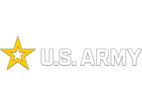 3x12 inch LARGE US Army Official Logo Lettering Sticker (Vinyl Decal ...