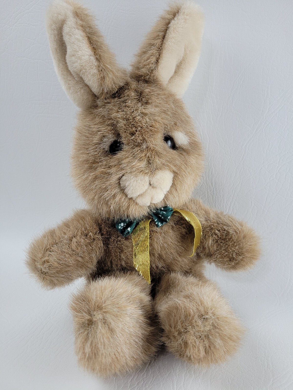 1990 DAKIN Bunny Rabbit Brown Plush Stuffed w/ Bow Tie Vintage Easter ...