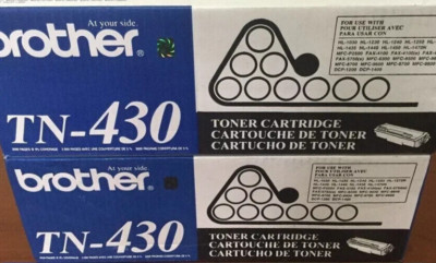 2 New Genuine OEM Factory Sealed Brother TN-430 Toner Cartridges - FREE ...