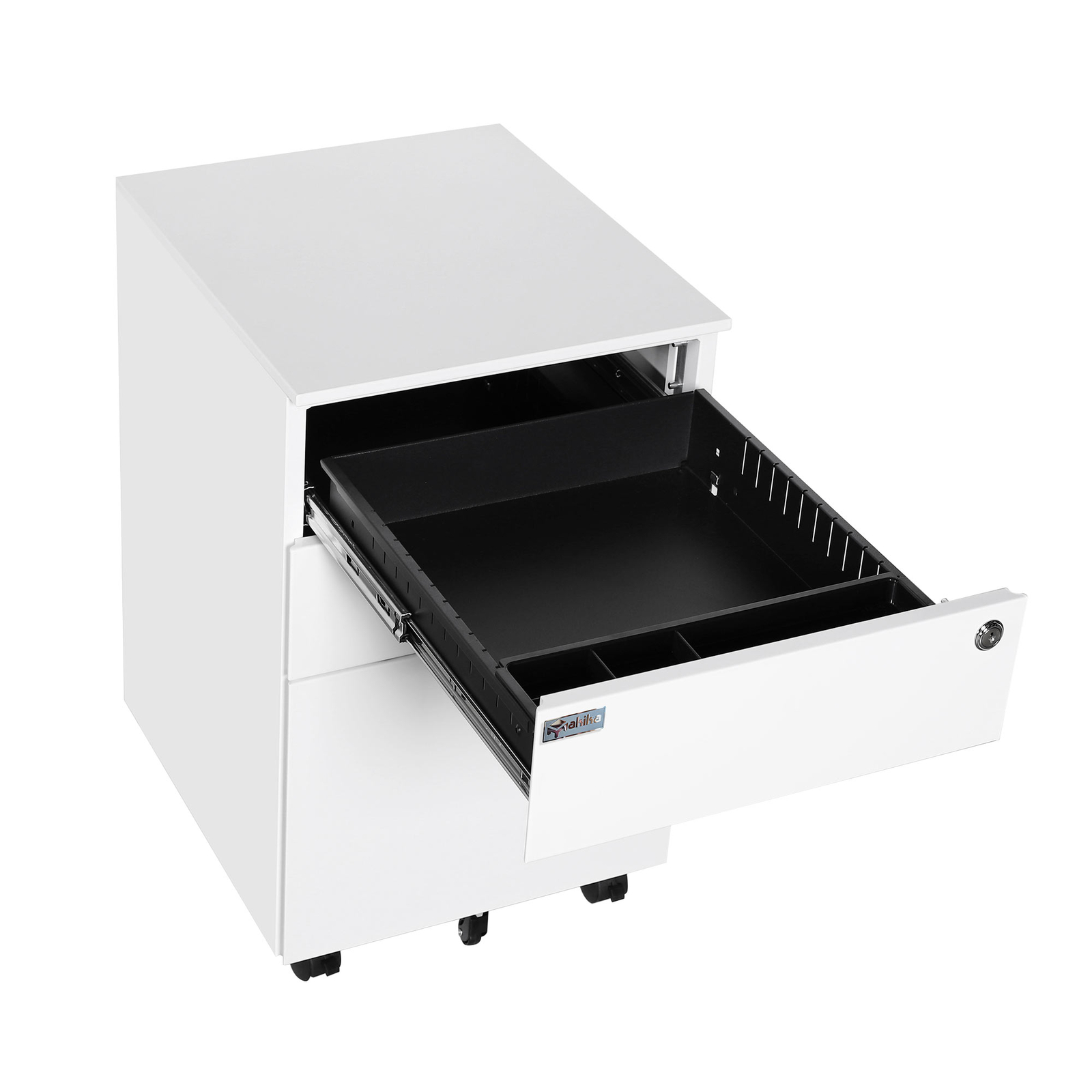 Makika Schedario Armadio per Ufficio con Rotelle Armadietto per ...