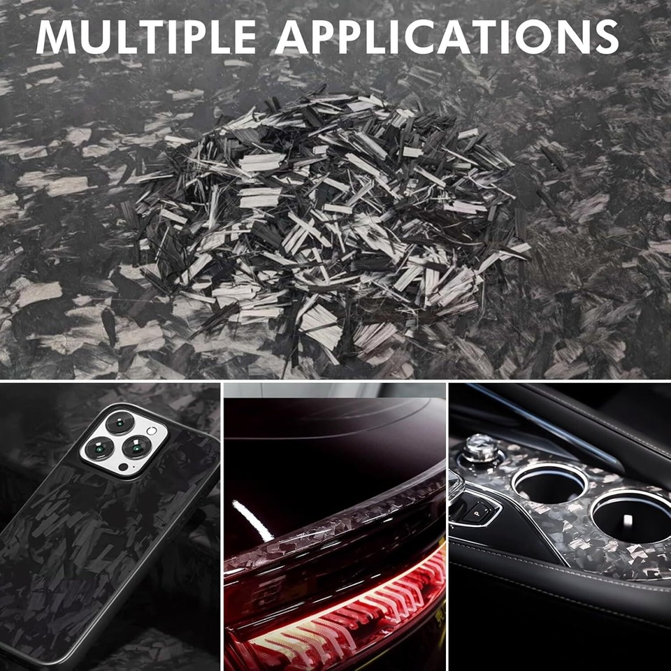 Chopped Carbon Fiber Kit- 1.1lb Forged Carbon Fiber Flakes for Resin ...