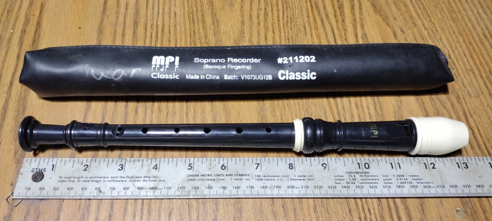 Mpi Classic Baroque Soprano Recorder Musical Instrument 211202 Black ...