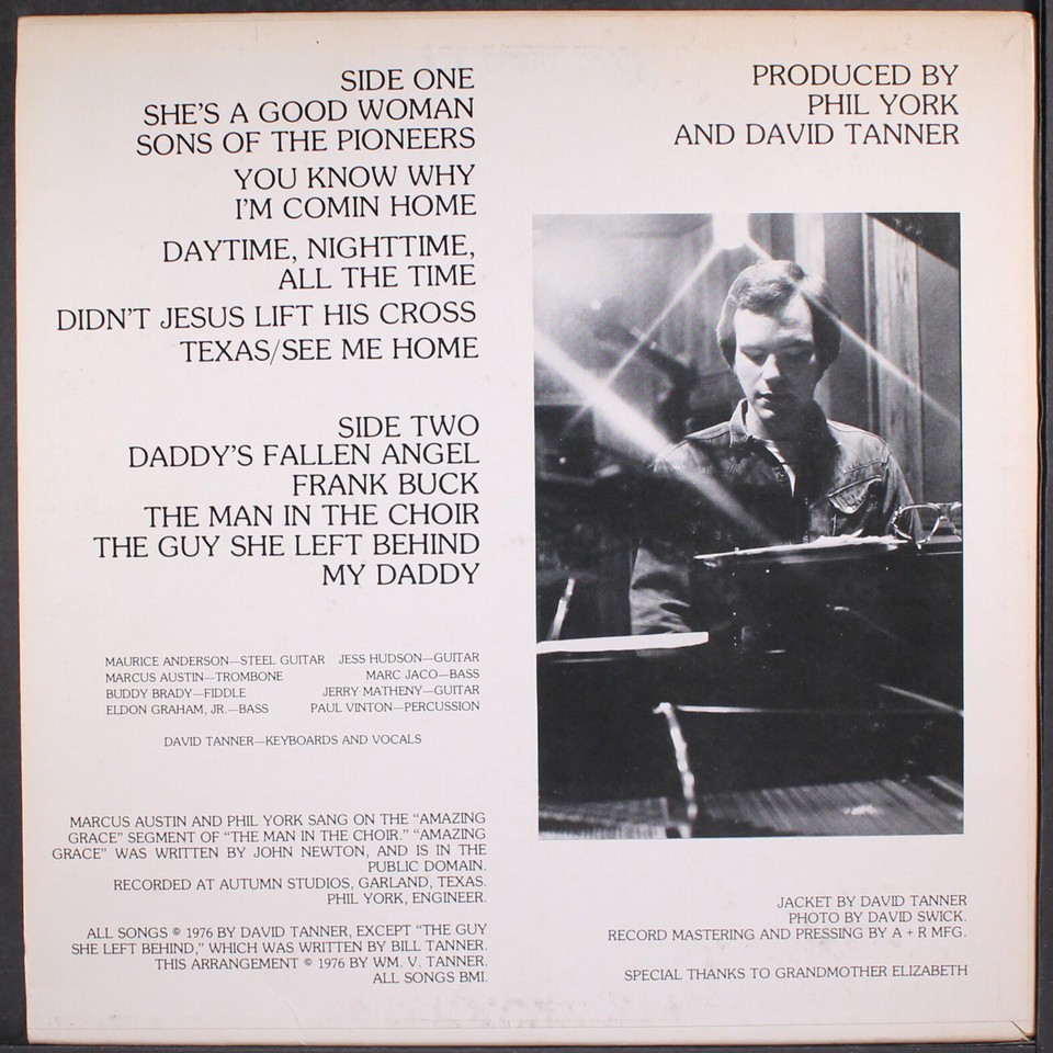 DAVE TANNER: the david tanner album NONE 12" LP 33 RPM | eBay