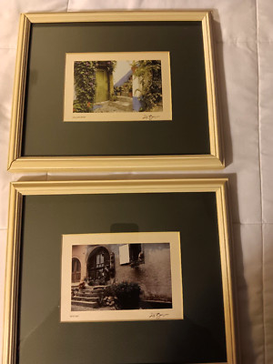 2 Prints Dennis Barloga Framed & Matted "Waiting", "Cellar Door" 7x5 | eBay