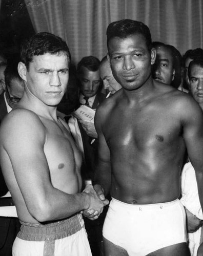 British Boxer Terry Downes And Sugar Ray Robinson Old Boxing Photo | eBay