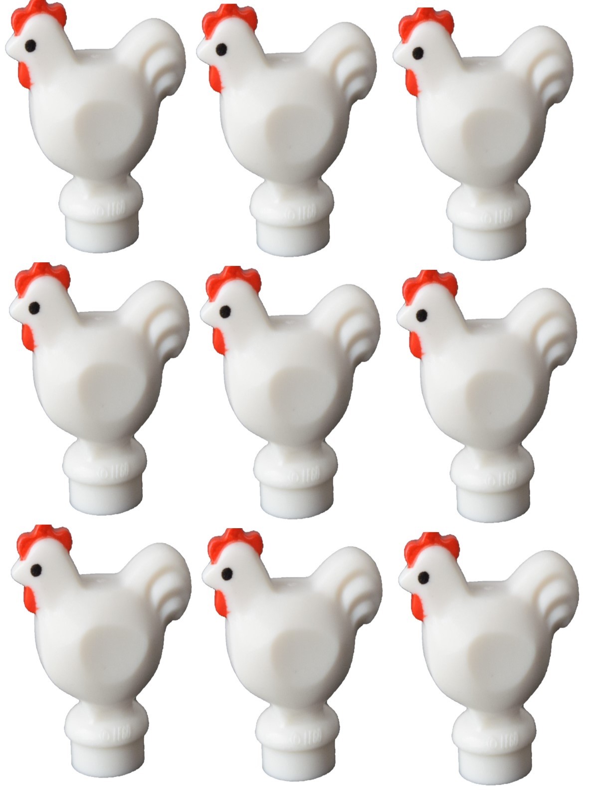 ☀️NEW Lego Friends Animal Pet Farm 9x WHITE CHICKENS Lot BIRDS PIECES ...