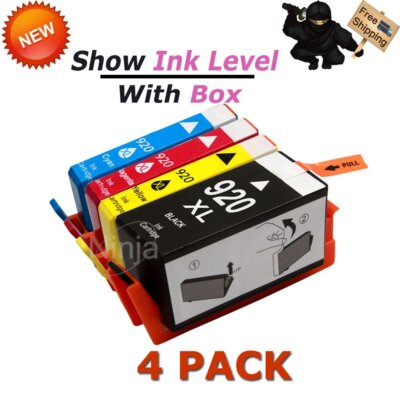 4 Ink Cartridge replace for HP 920XL OfficeJet 6000 6500 7000 E609a ...