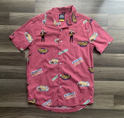 RVCA x Hot Fudge Taqueria Aloha Shirt Taco Burrito Mens Small Skate ...