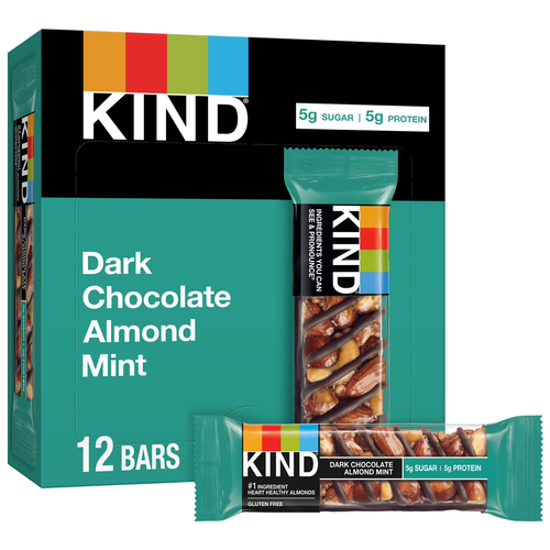 KIND Dark Chocolate Almond Mint Nut Bars 12 Count Box 1.4 oz | eBay