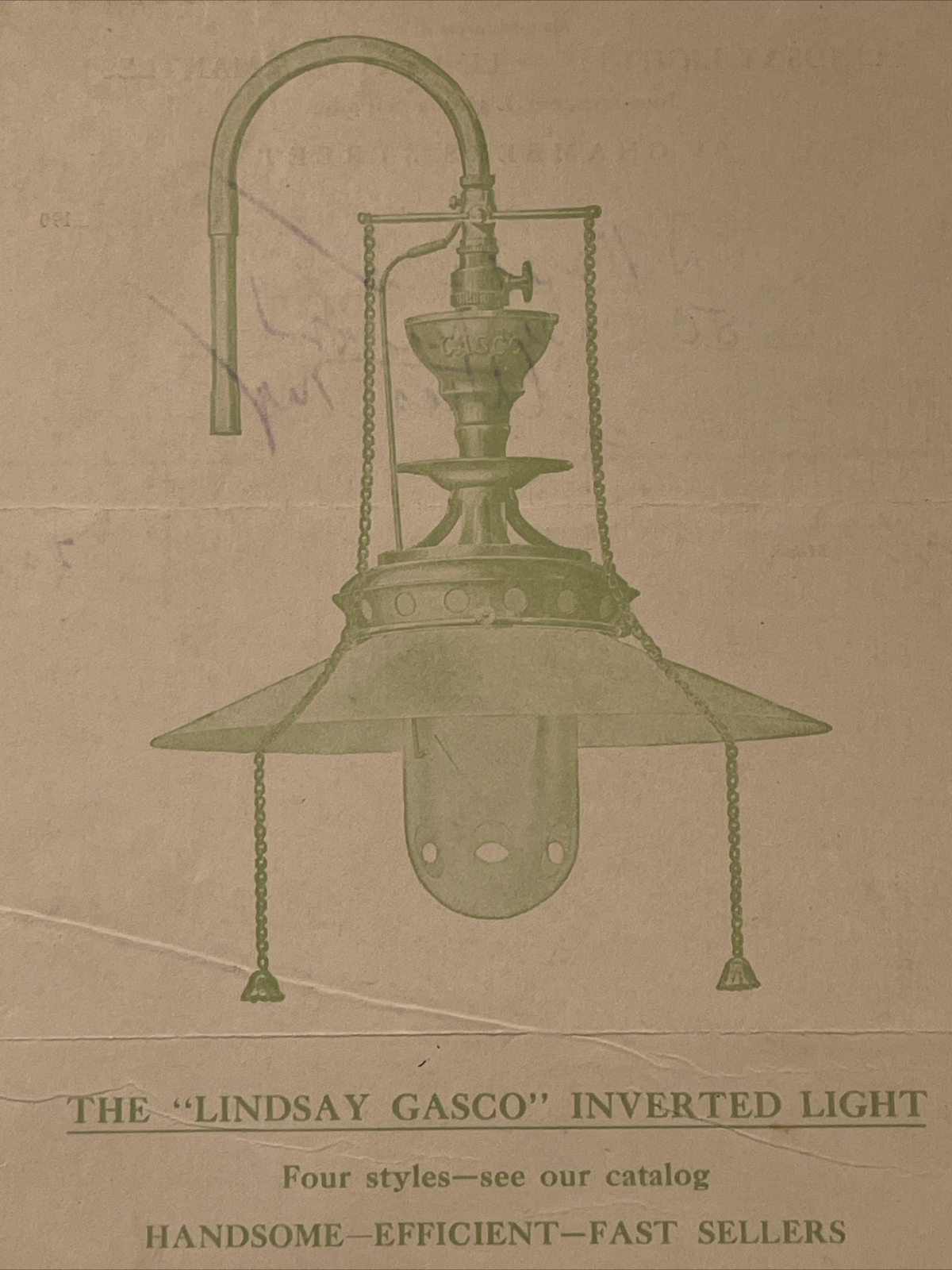Antique 1909 Lindsay Light Company Receipt Lamp Graphic Incandescent ...