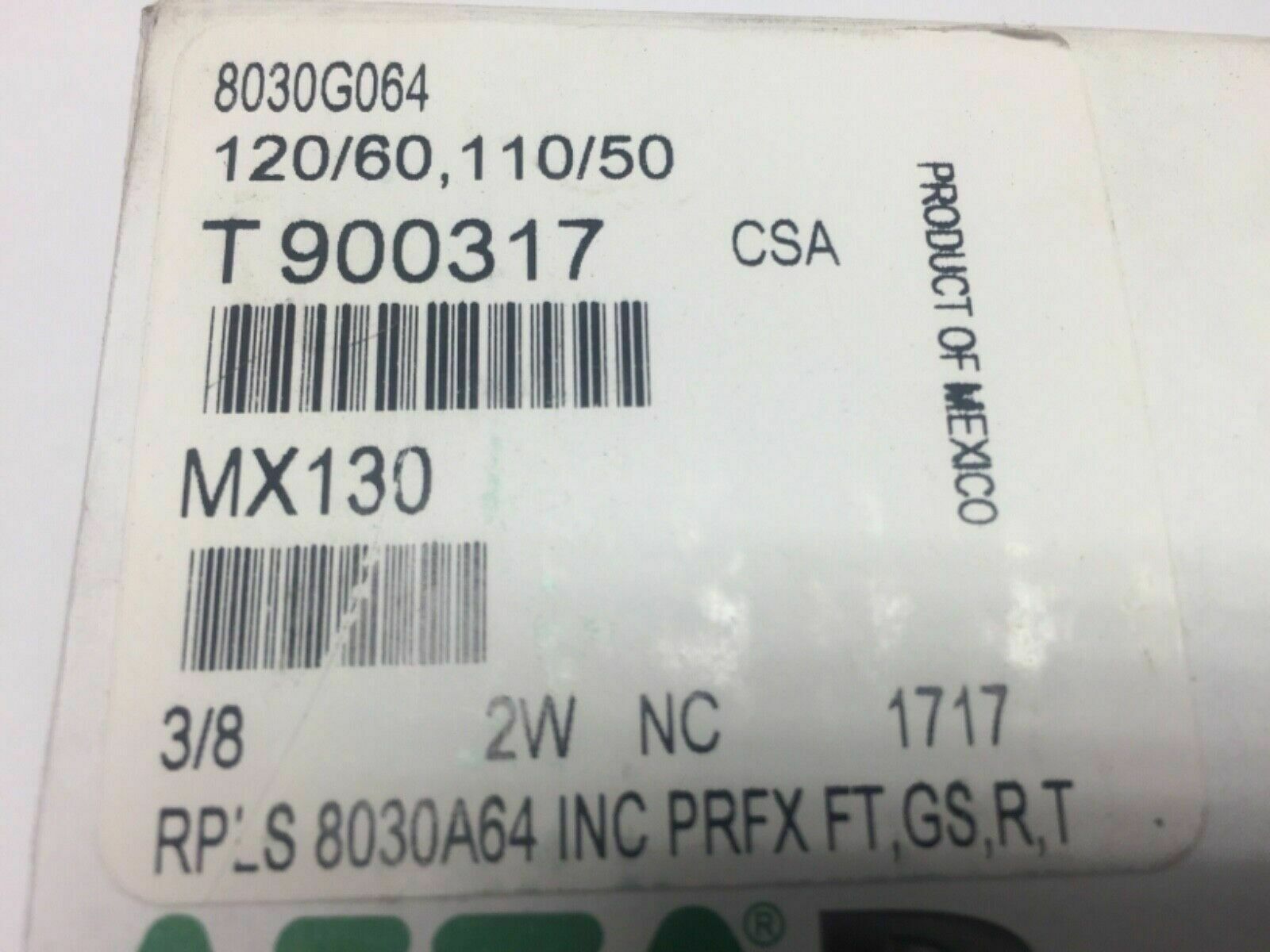 Asco Red Hat 8030G064 Solenoid Valve 3/8" NPT Stainless 120v NC 302804 ...