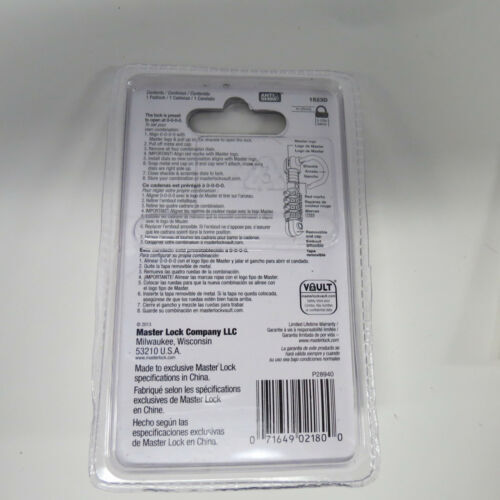 Lot of 2 MasterLock Combination Lock Tough Anti Shim 1 Inch 25MM | eBay