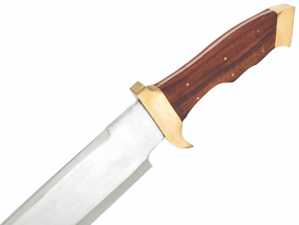 Massive Big Foot Bowie Knife | Leather Sheath | Full Tang | 18 3/4 ...