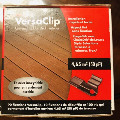 VersaClip 50-sq ft Coverage Black Hidden Deck Fasteners | eBay