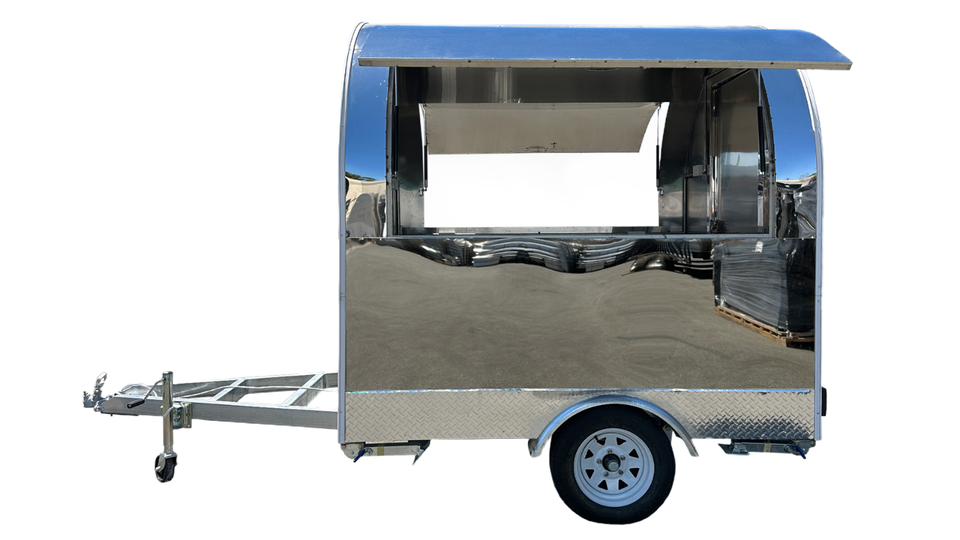 65" Food Vending Trailer Mobile Concession Silver | eBay