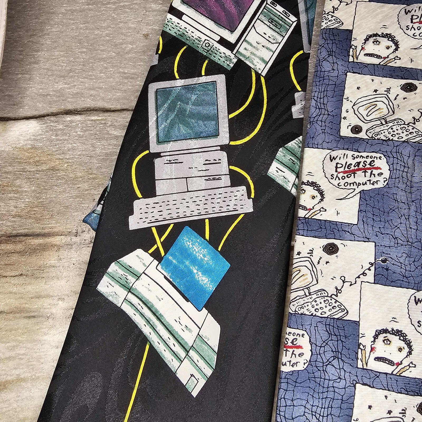 Funny 90s Computer IT PC Mouse Neck Ties Gift For Dad… - Gem