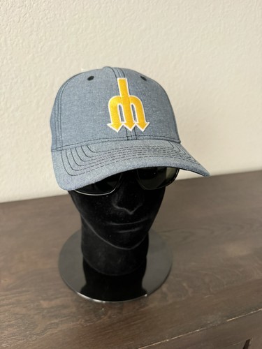 RETRO THROWBACK SEATTLE MARINERS TRIDENT LOGO ADULT ADJUSTABLE STRAP ...