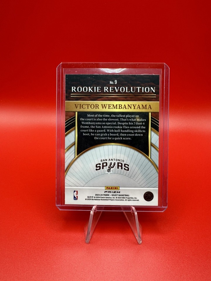 2023-24 Panini Select Victor Wembanyama Rookie Revolution Green 9 Spurs ...