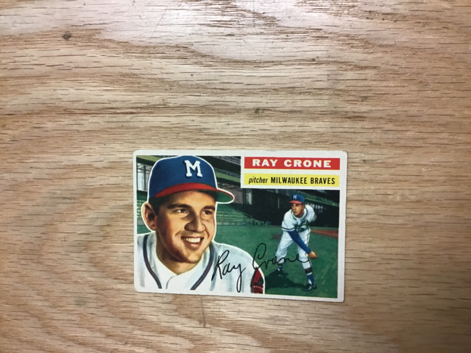 1956 Topps Baseball Ray Crone Milwaukee Brewers Card #76 | eBay