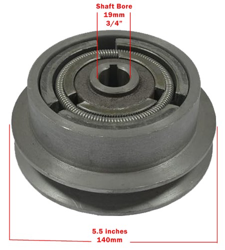 Centrifugal Clutch Plate Compactor Heavy Duty 5.5" Pulley 3/4" Bore | eBay