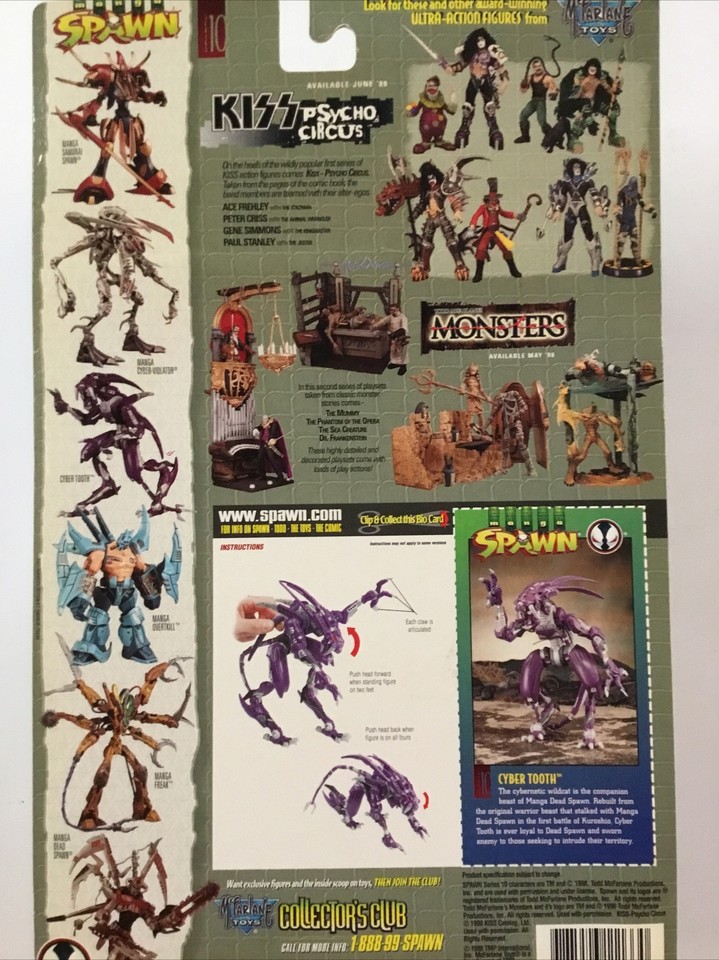 McFarlane Toys Spawn Manga CYBER TOOTH Series 10 Action Figure 1998 | eBay