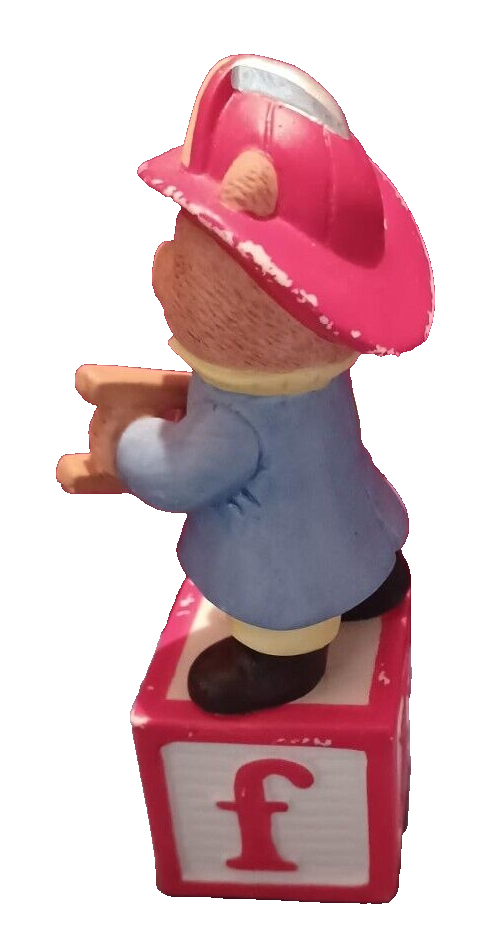 1992 Bronson Collectible Letter "F" Freddy The Fireman Alpha Block Bear ...