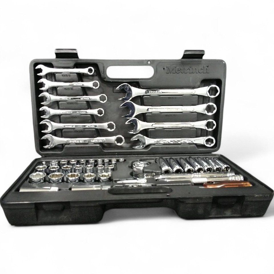 Metrinch Universal Socket Wrench Tool Set SAE/Metric Patented Case in ...