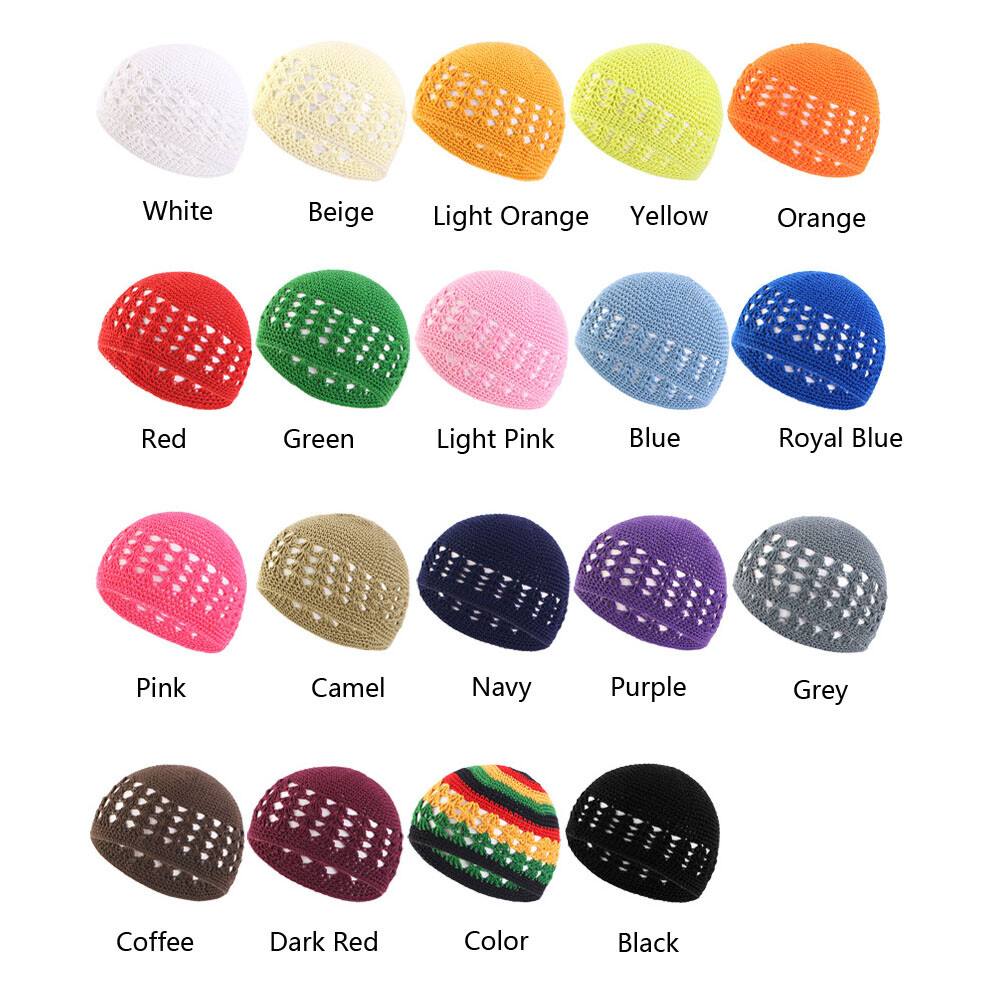 Crochet Mesh Cap Women Men Hair Net Turban Head Wrap Bonnet Hat ...