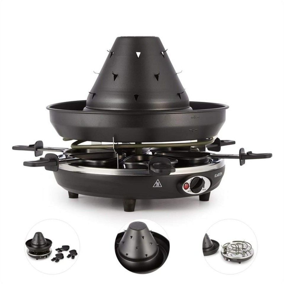 Raclette Table Grill Electric Party 6 Person Set And Fondue Cheese ...