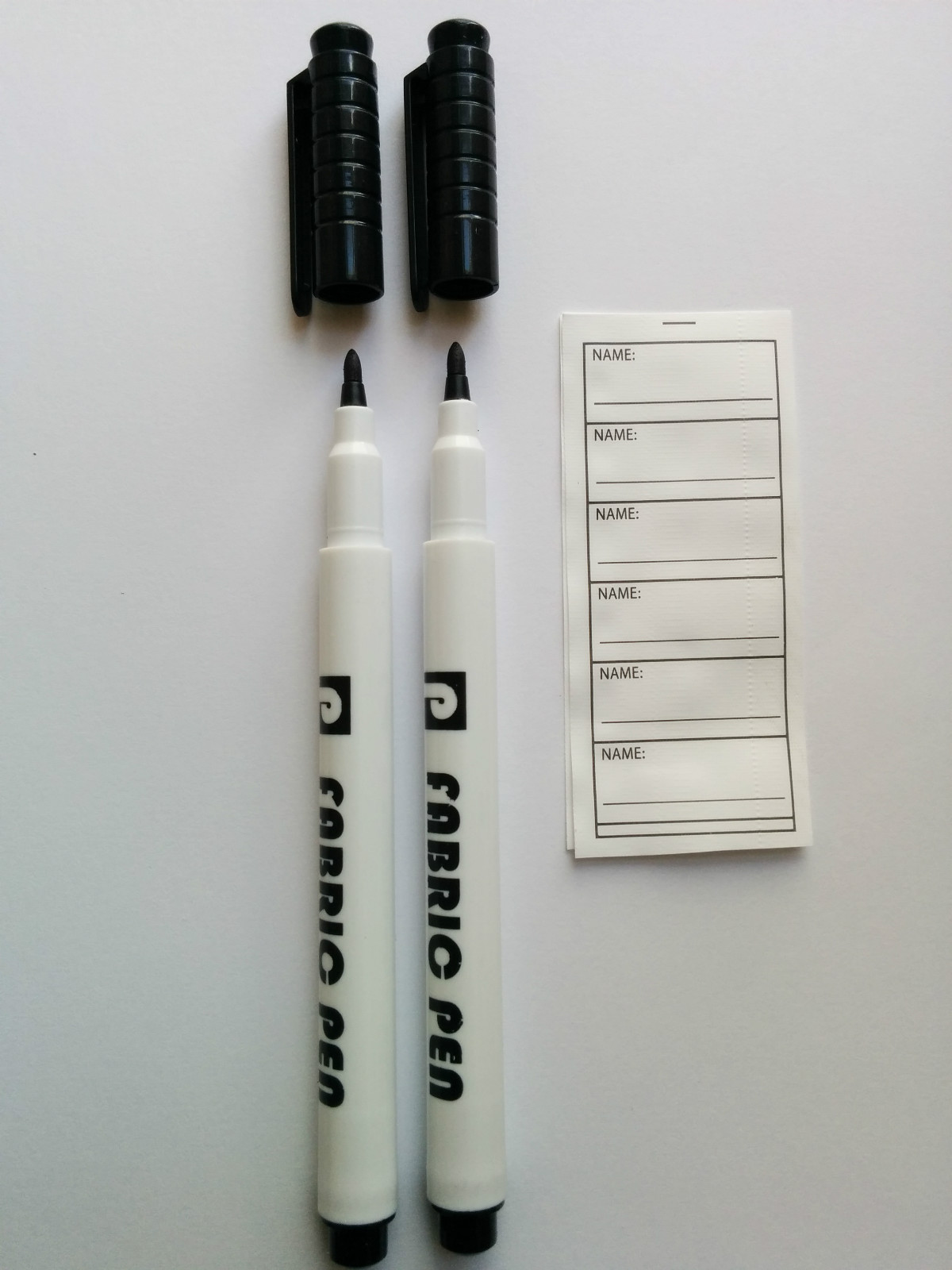 LAUNDRY MARKER PEN PERMANENT WASHABLE WATERPROOF BLACK FABRIC NAME TAGS ...