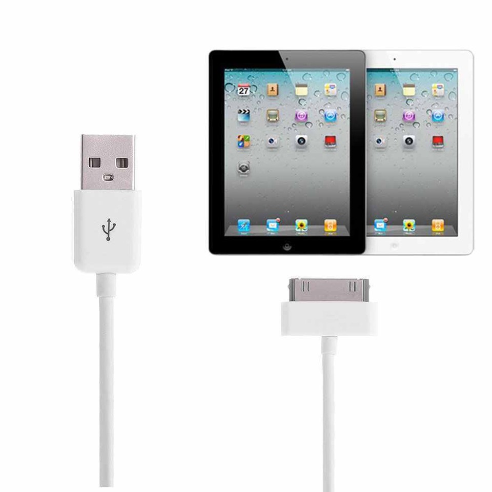 100% Genuine Apple iPhone iPad iPod 30 Pin to USB Charger Charging ...