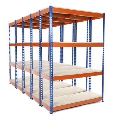 5 x 4 Tier Steel Shelving/Metal Shelf/Garage Storage/Racking 400KG UDL ...