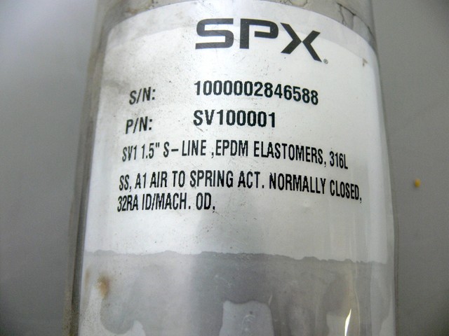 SPX SV100001 SV1 1.5" S-Line EPDM Elastomers 316L Butterfly Valve for ...