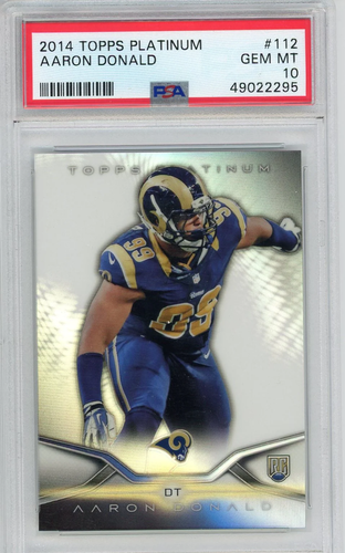 Graded 2014 Topps Platinum Aaron Donald #112 Rookie RC Football Card ...