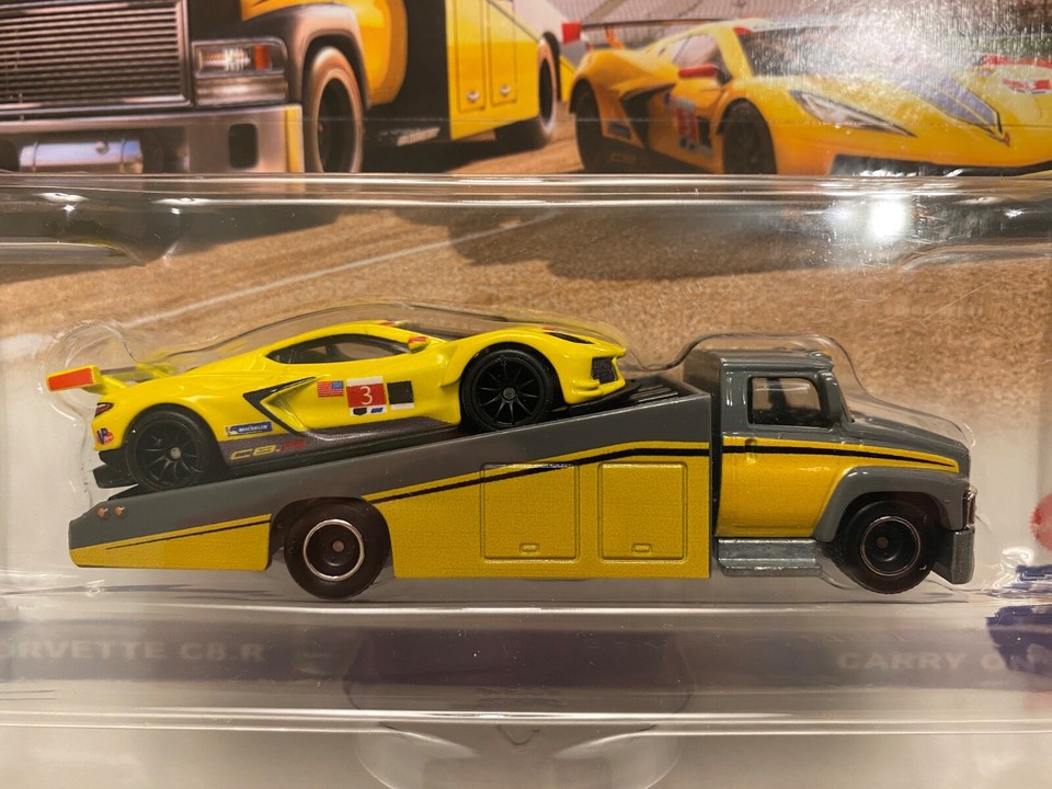 Hot Wheels 2021 Team Transport Corvette C8R Yellow Nice Card Box Ship ...