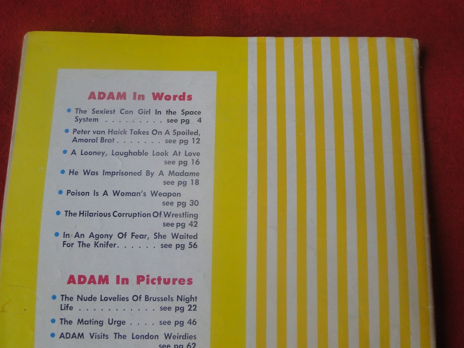 Vintage Erotic Sexy Pinup Men's Magazine Adam 1958 JB9P | eBay