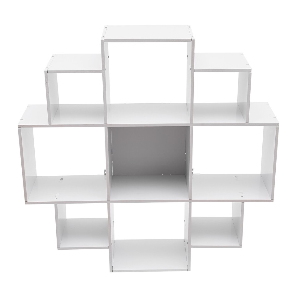 Wall Mounted Display Bookcase Book Shelf Home Decor Storage Rack ...