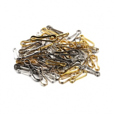 100pcs/lot Snap Spring Clip Hooks Rings Buckle Connectors For DIY ...