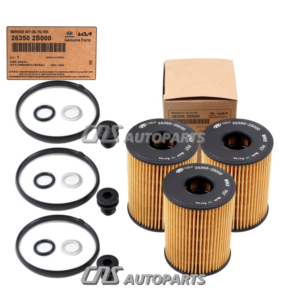 Genuine 3pcs Oil Filter for 2020-25 Hyundai Kia 2.5L Various Models ...
