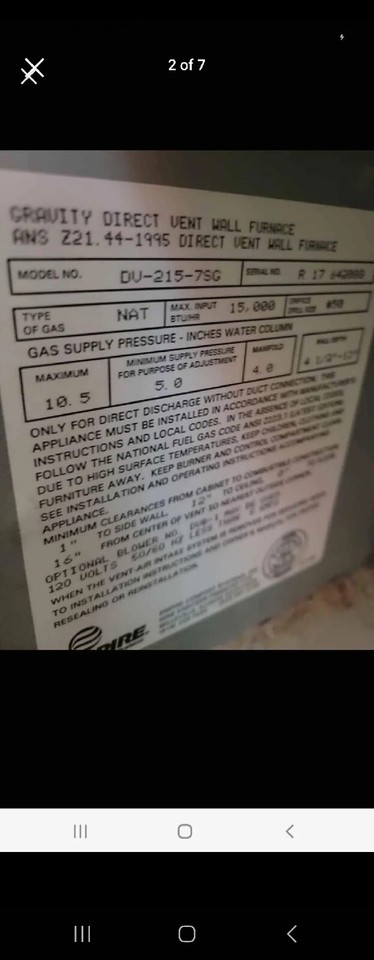 Empire 15,000 BTU Direct Vent Natural Gas Heater DV-215 - Made in USA ...