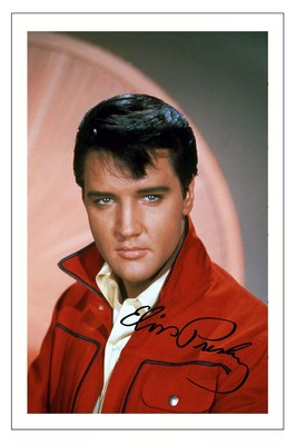 ELVIS PRESLEY SIGNED PHOTO PRINT AUTOGRAPH THE KING OF ROCK AND ROLL ...