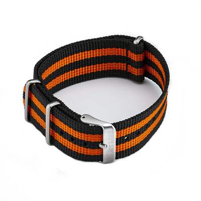 Ocean Crawler Orange/Black Nylon Strap - 22mm | eBay