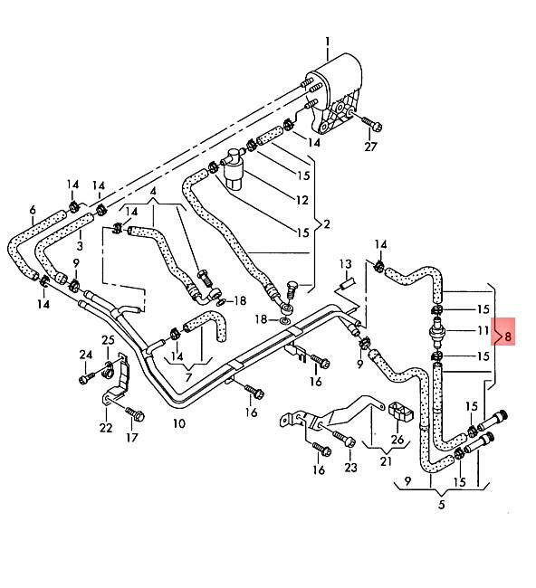 Neu VW Crafter 2E 2EA 2EB 2ED 2EE 2EH 2EK 2EX 2F 2FC Benzin Rohr ...