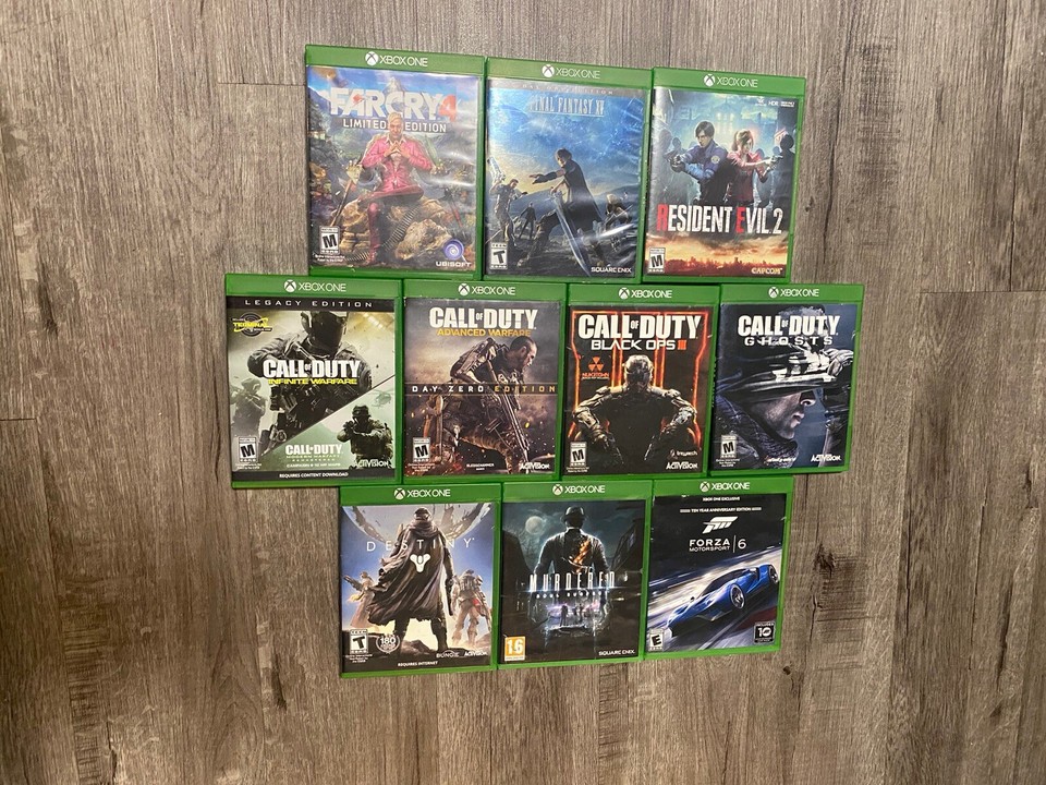 Lot of 10 Xbox One Games. Little-No Wear. NO MANUALS tested Xbox Game ...