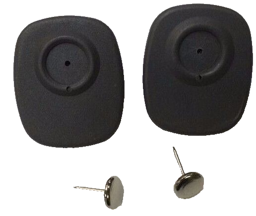 Checkpoint Grey and Black Security Hard Tags & Pins 250 Per Box Used | eBay