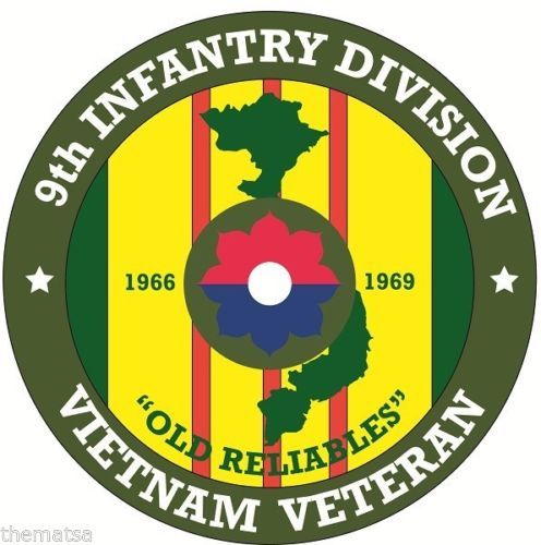 ARMY VIETNAM VETERAN 9TH INFANTRY DIVISION BUMPER CAR STICKER DECAL | eBay