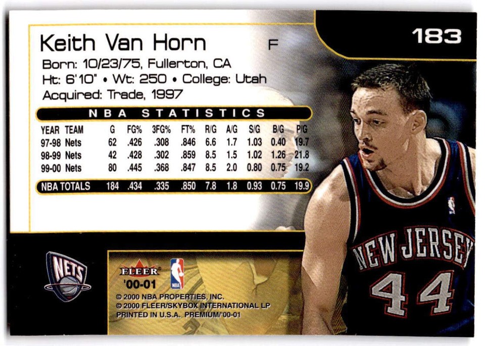 2000-01 Fleer Premium #183 Keith Van Horn | eBay