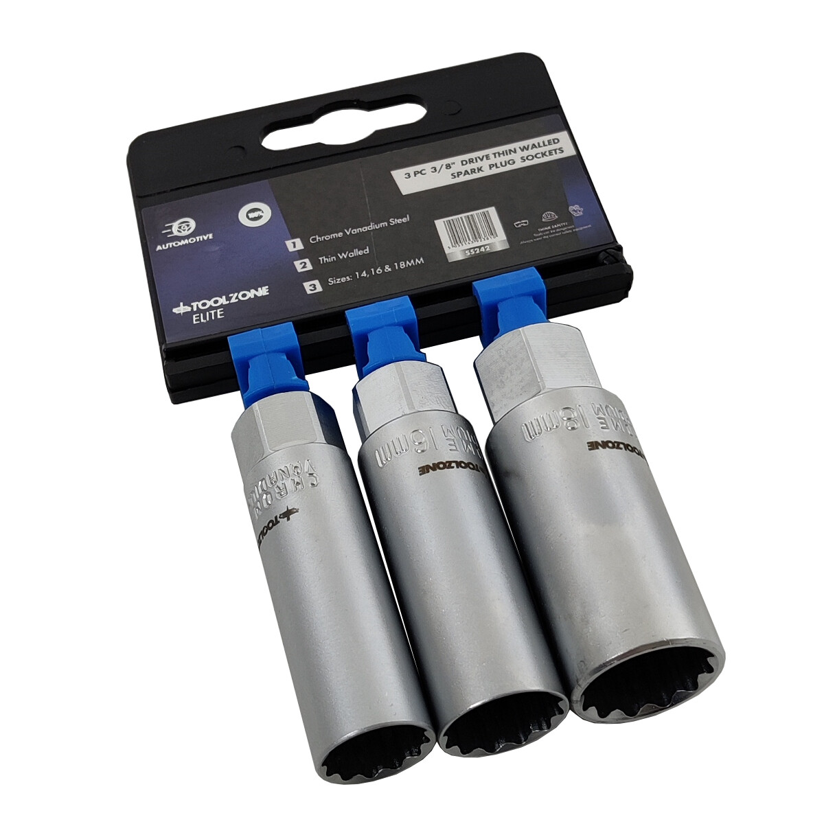 Spark Plug Sockets 3/8in Thin Walled 14mm 16mm 18mm Spark Plug Socket ...