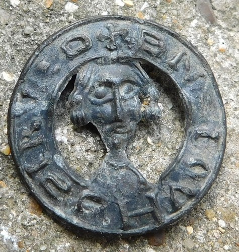 NO RESERVE c1400 GENUINE Medieval Pewter Pilgrim Badge Metal Detecting ...